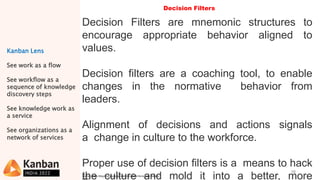 Kanban India 2022 | Badre Srinivasan | Culture Hack# - Decision Filters ...