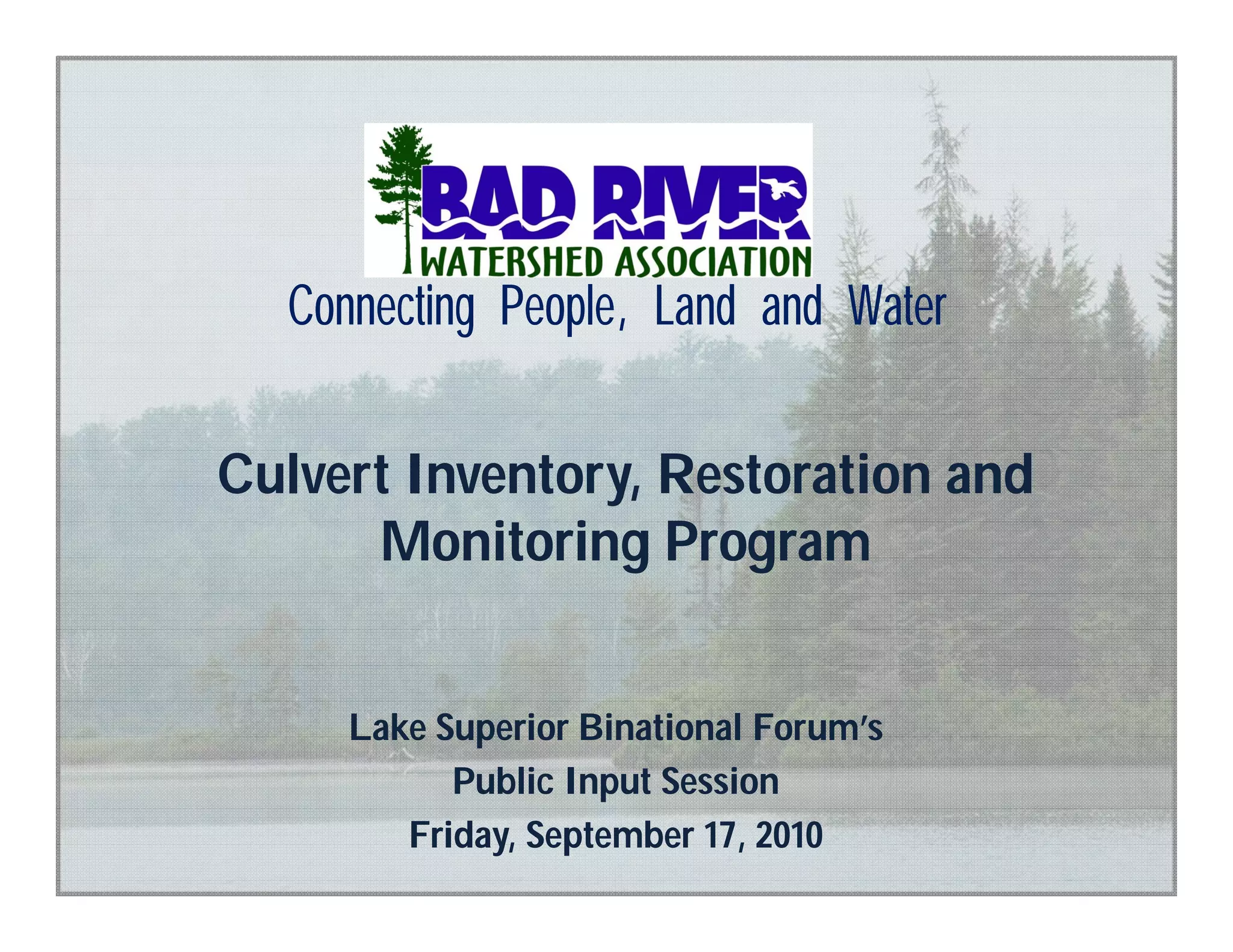 Bad river watershed asstn 0910 | PDF