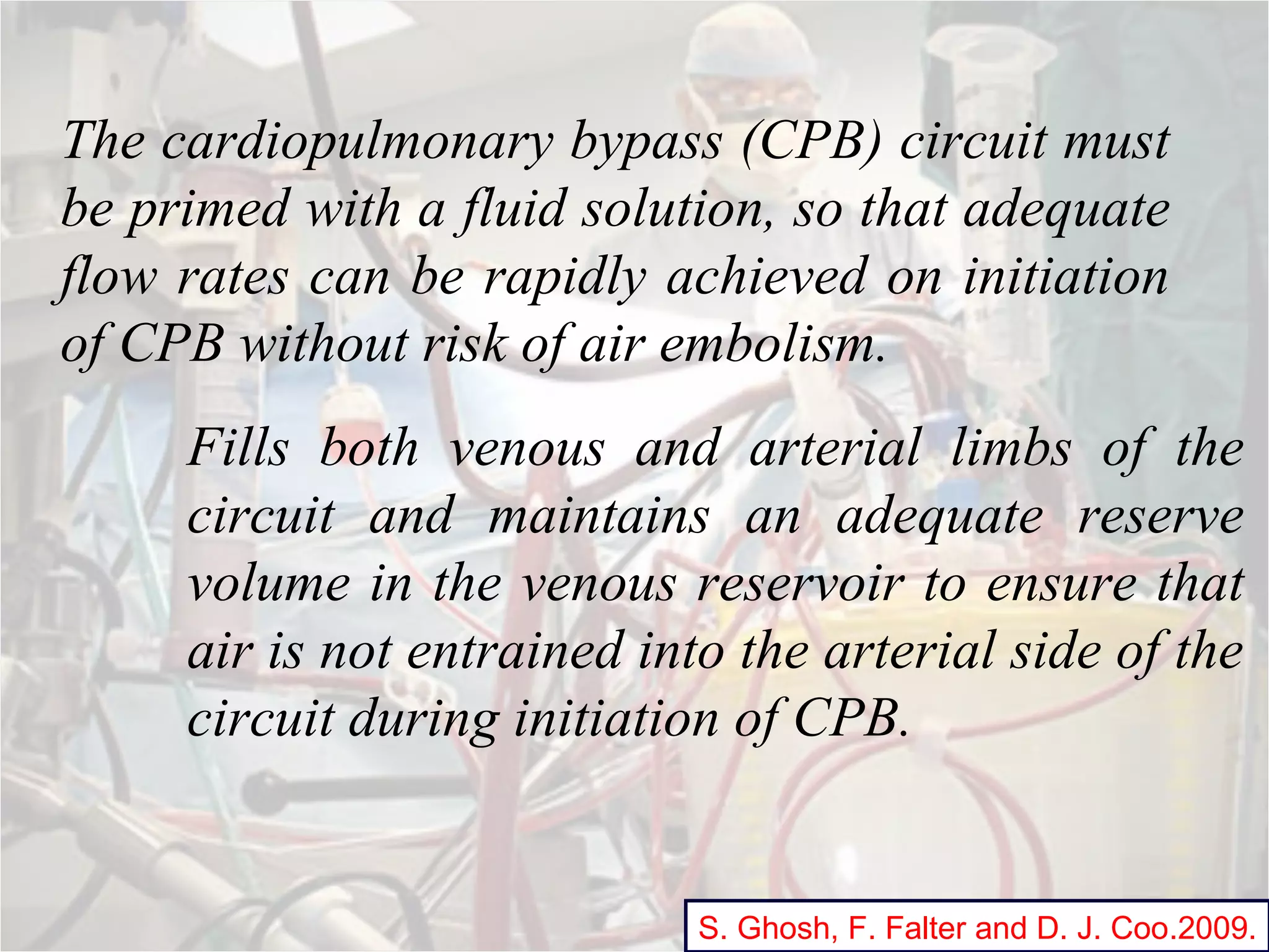 Priming and Hemodilution | PPT