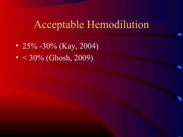 Priming and Hemodilution | PPT | Blood Disorders | Diseases and Conditions