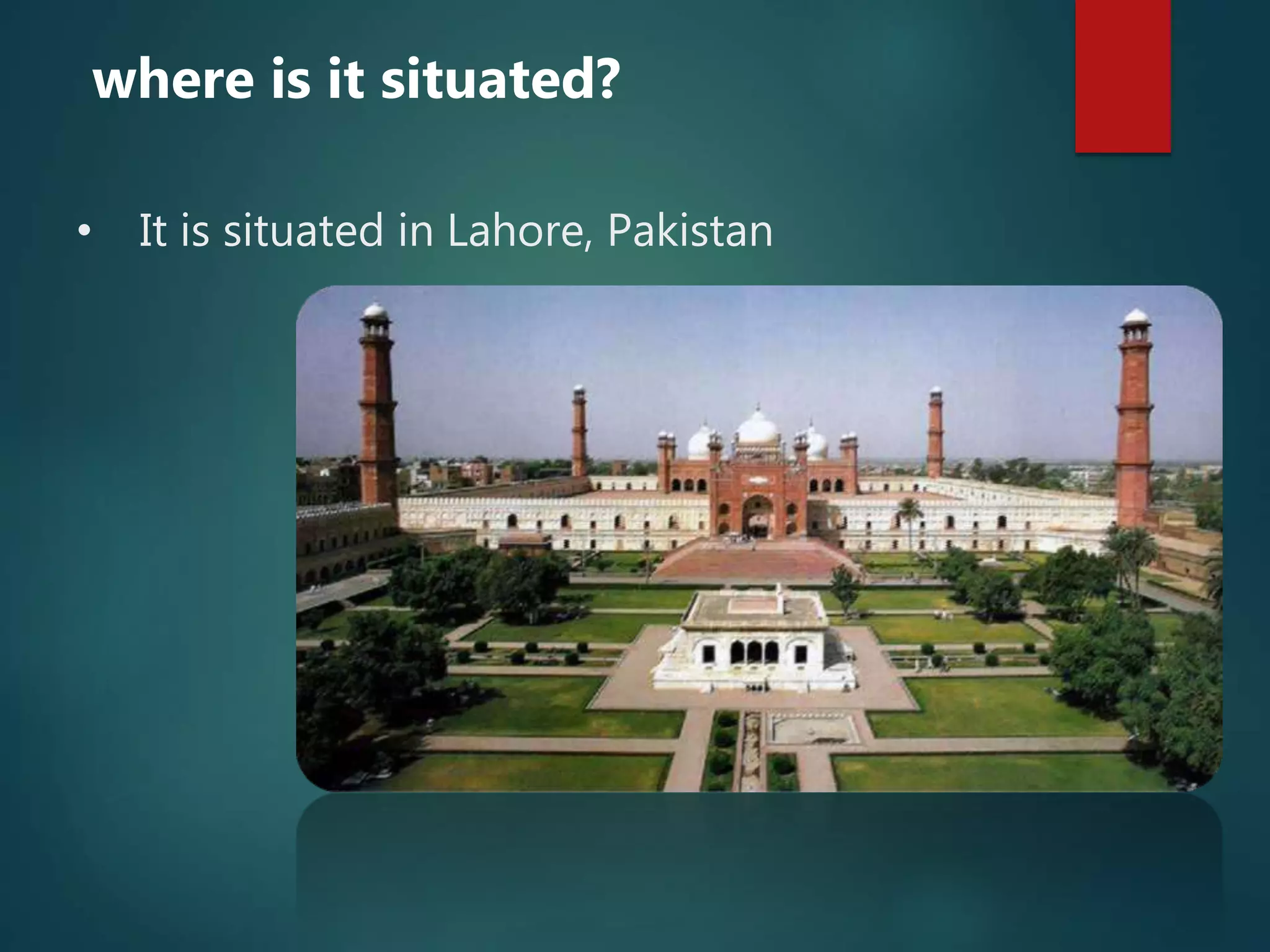 Badshahi masjid ppt | PPTX