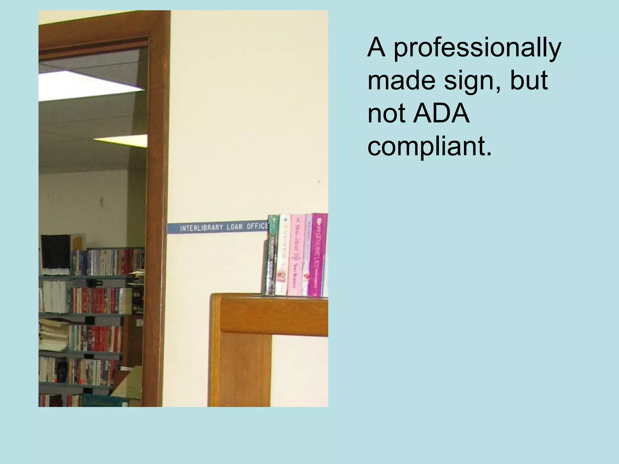 Bad Library Signs with voice | PPT