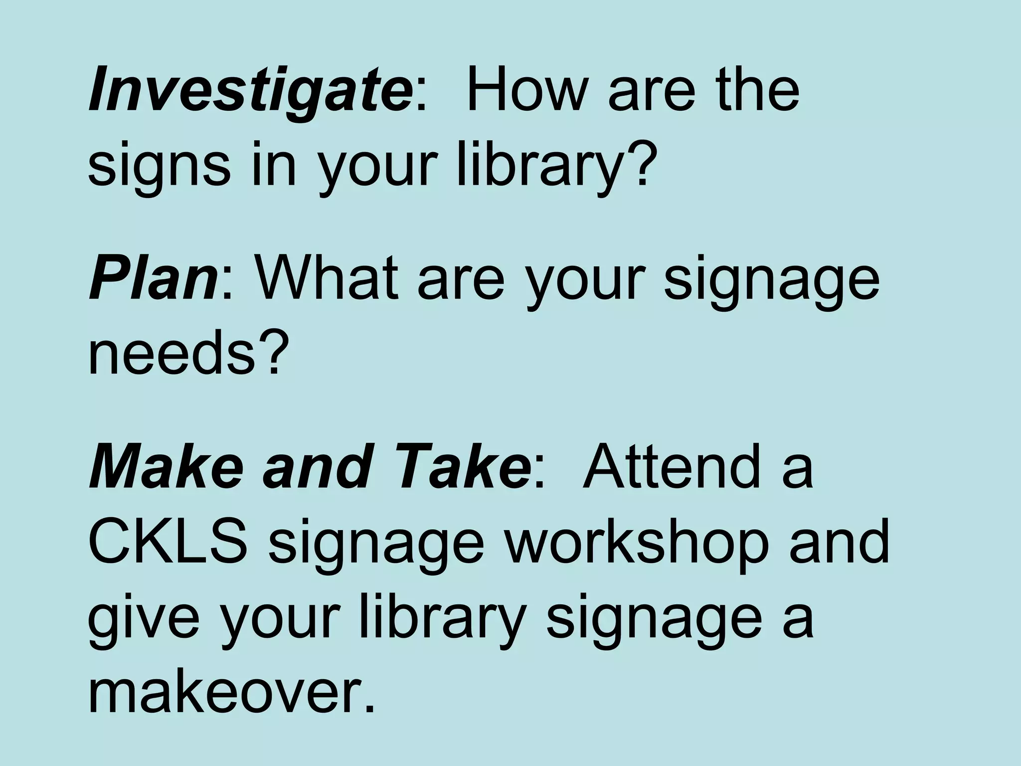 Bad Library Signs with voice | PPT