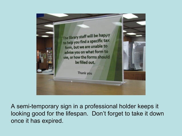 Bad Library Signs with voice | PPT