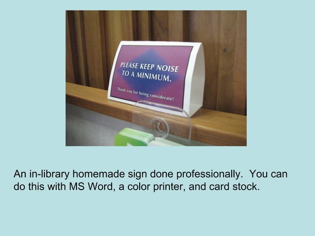 Bad Library Signs with voice