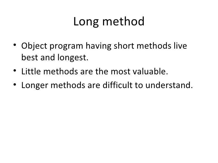 Bad Smell in Codes - Part 1
