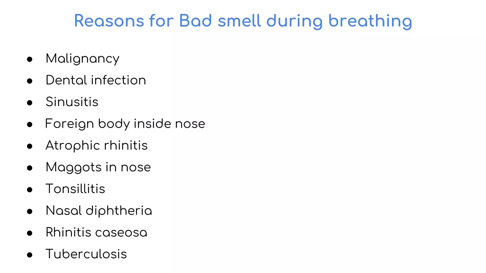 Bad smell in nose | PPT