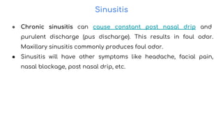 Bad smell in nose | PDF
