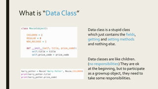 Data Class - Bad smells | PPTX