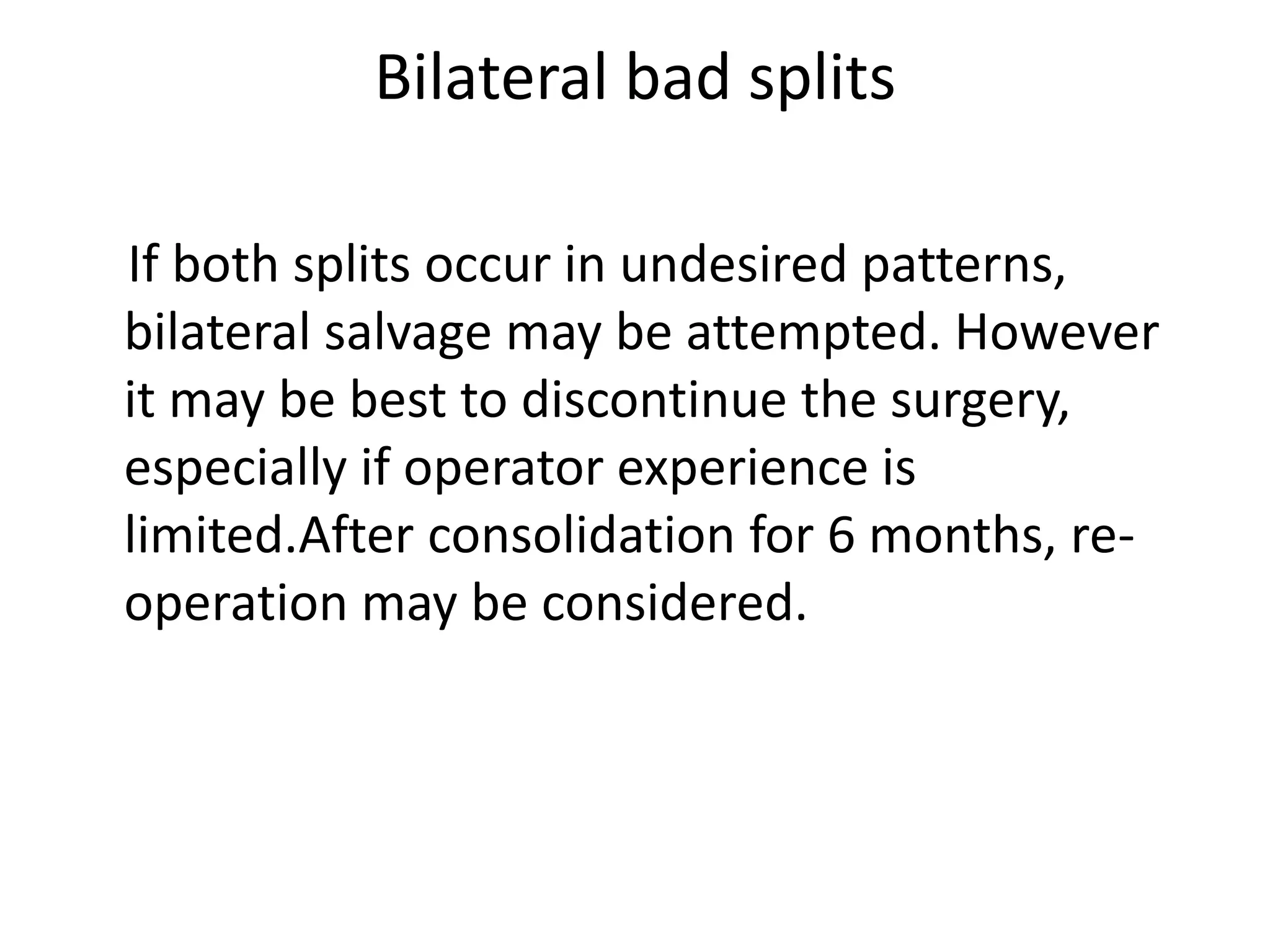 Bad splits in bsso | PPTX
