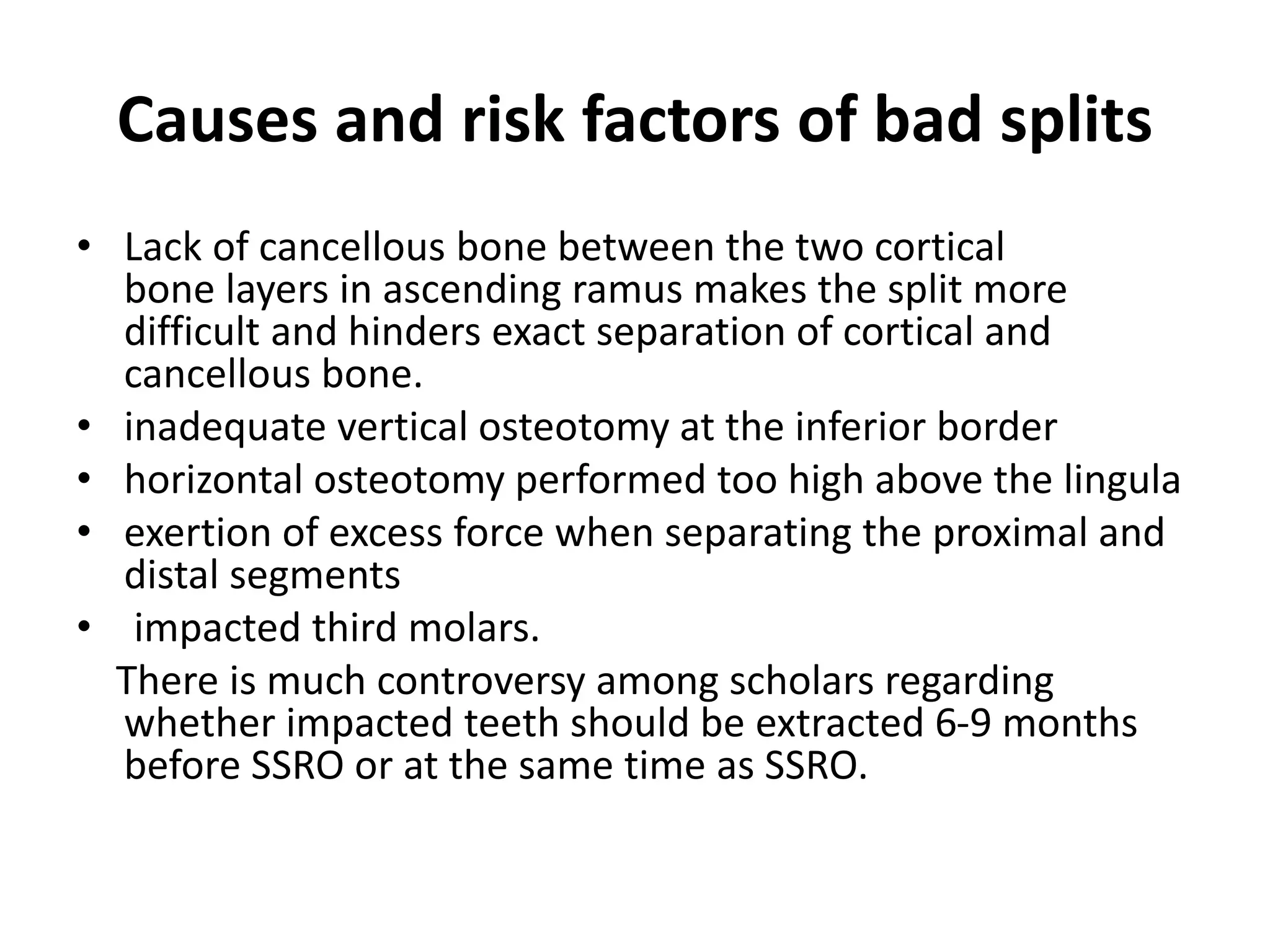 Bad splits in bsso | PPTX
