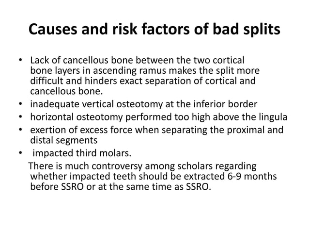 Bad splits in bsso | PPTX | Bone and Joint Conditions | Diseases and ...
