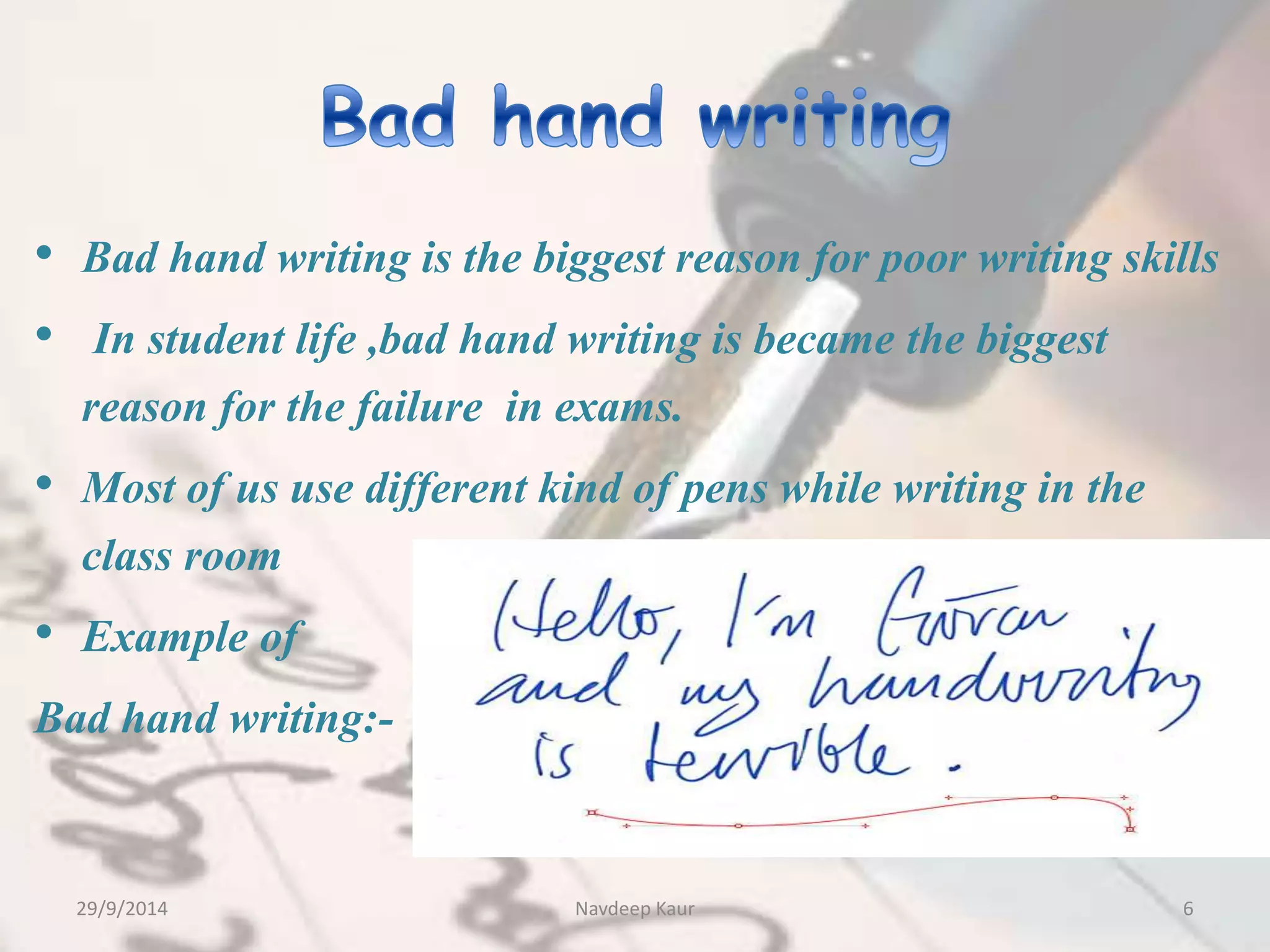 reasons for bad writing skills | PPTX