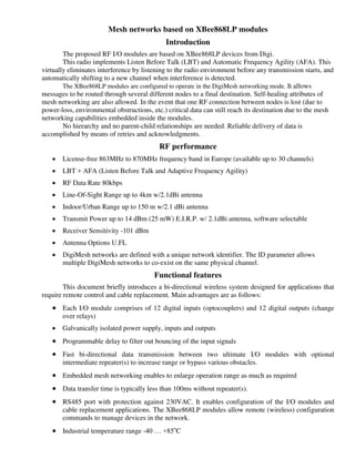 XBeeMeshFeatures | PDF | Internet of Things | Internet