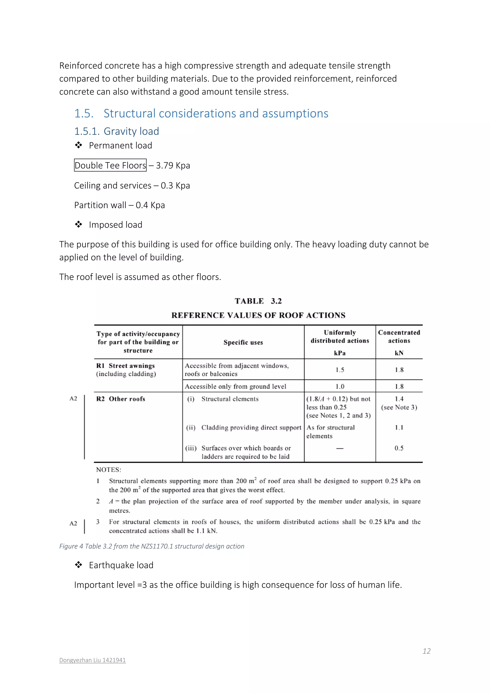 Structural design of a four storey office building | PDF