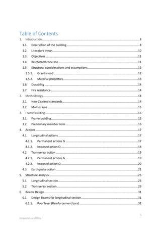 Structural design of a four storey office building | PDF