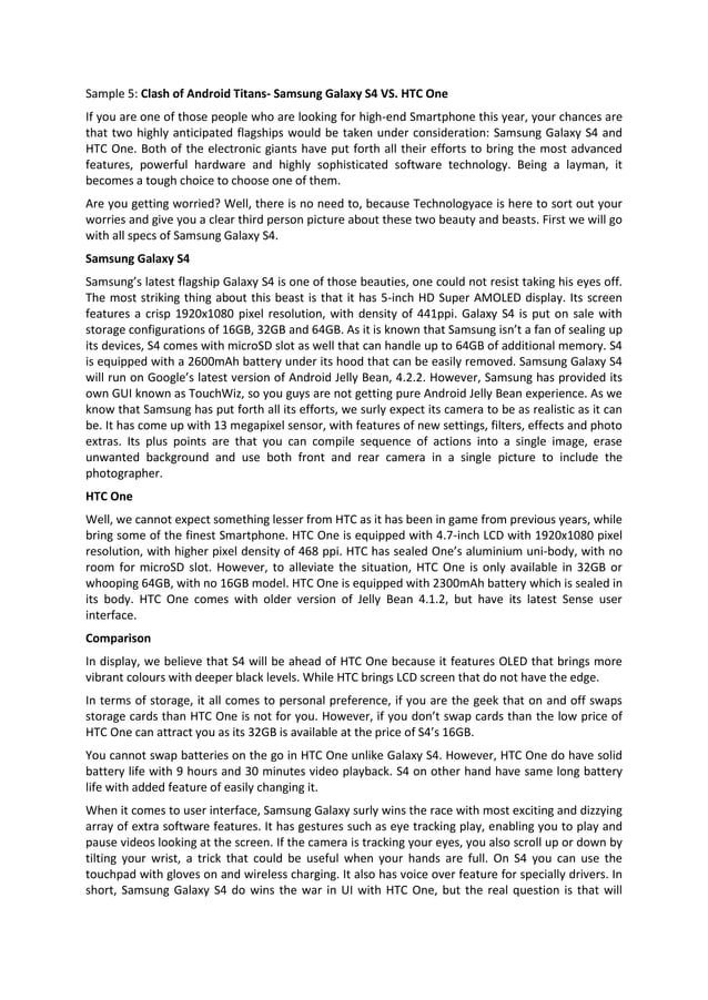 Sample-Content-writing | PDF | Smartphones | Consumer Electronics