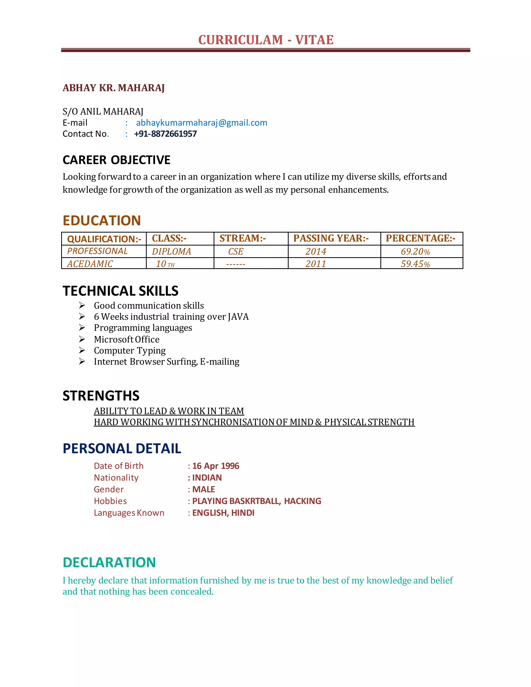 RESUME | PDF