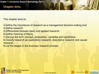 BAEB601 Chapter 1: Introduction to Research Methodology (Part 2) | PPT
