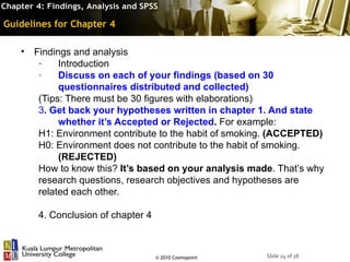 BAEB601 Chapter 4 : Findings, Analysis and SPSS | PPT