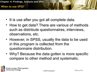BAEB601 Chapter 4 : Findings, Analysis and SPSS | PPT