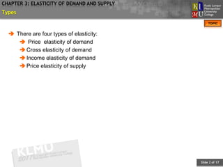 BAEB602 Chapter 3: Elasticity of Demand and Supply | PPTX