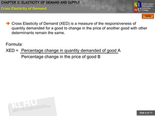BAEB602 Chapter 3: Elasticity of Demand and Supply | PPTX