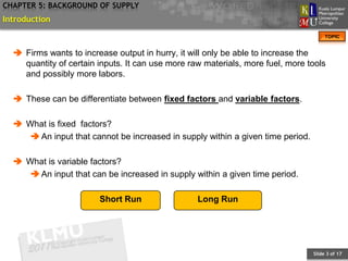 BAEB602 Chapter 5: Background of Suppply (part 2) | PPTX