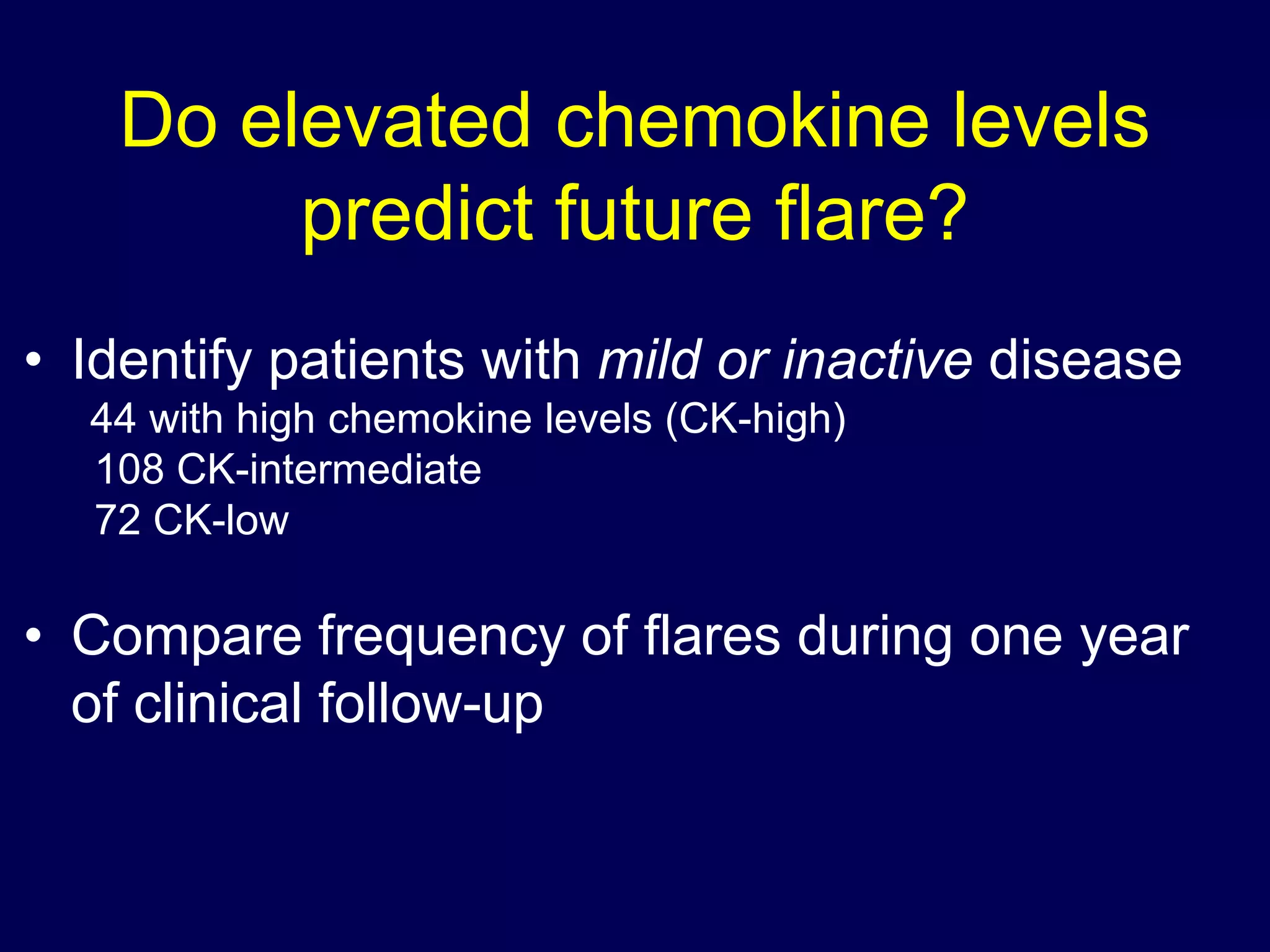 Biomarkers for Disease Flare by Emily Baechler Gillespie | PPTX