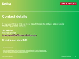 Big data and social media, BAE Systems Detica | PPTX
