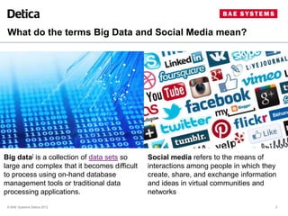 Big data and social media, BAE Systems Detica | PPTX
