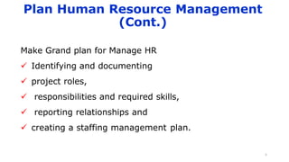 Project Human Resource Management | PPT