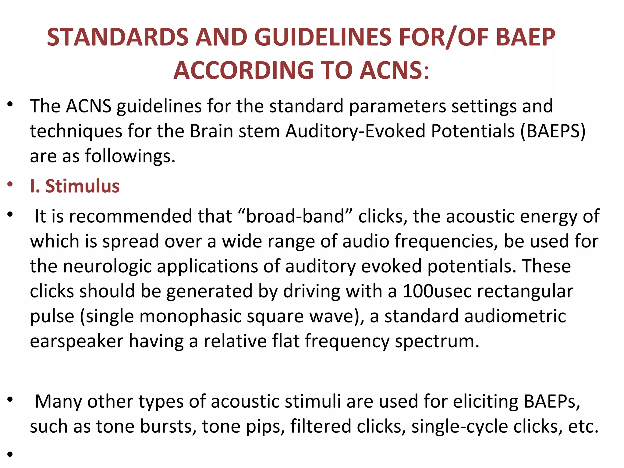 BAEP, BERA, BEP, Brainstem auditory evoked potential By Murtaza Syed | PPT