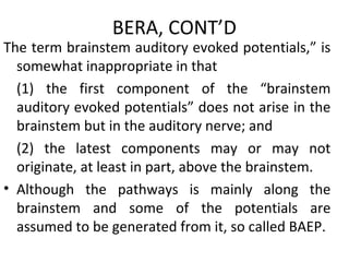 Anatomy of Ear and BERA with its technical aspects. by Murtaza. March ...