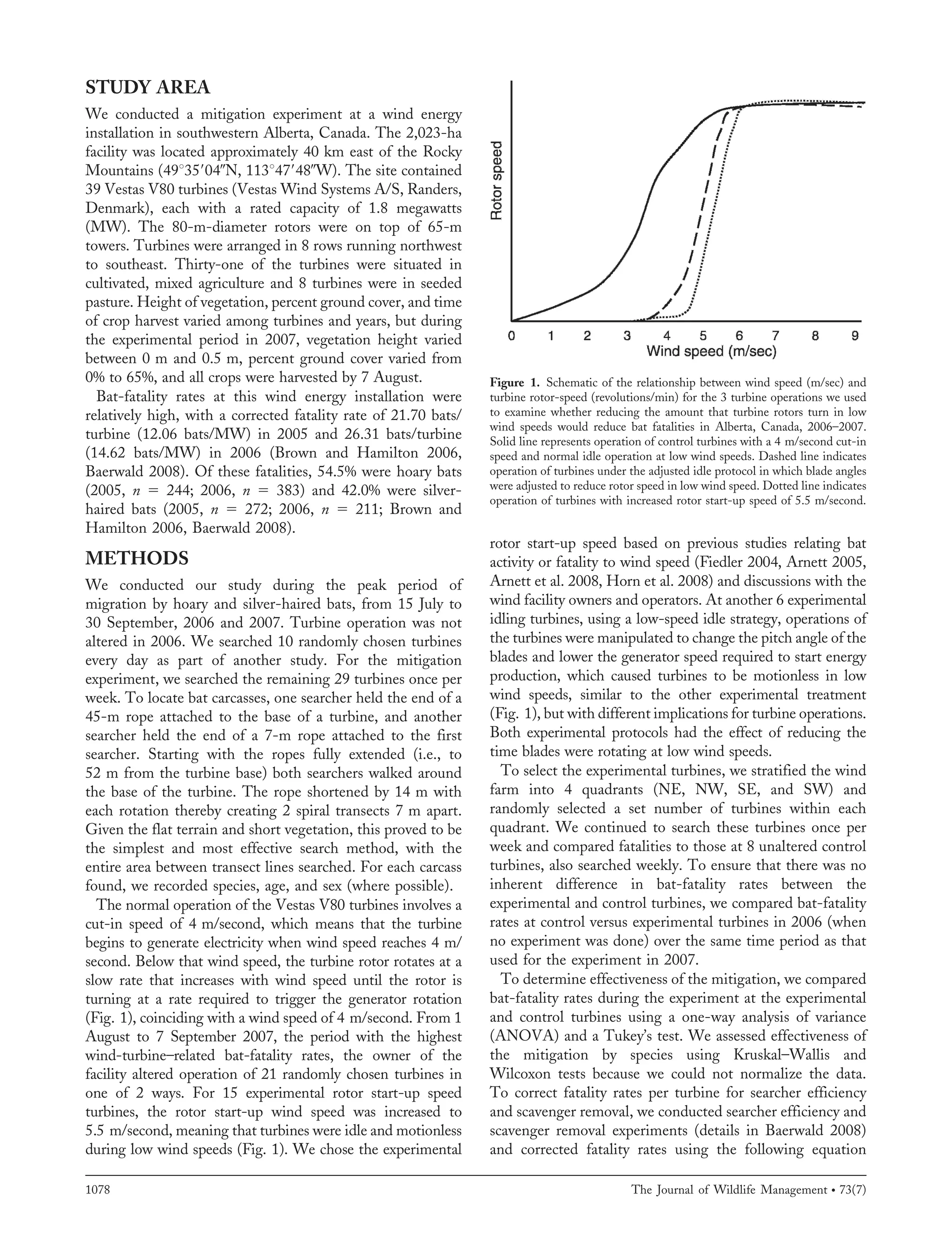 Baerwald et al 2009 large scale mitigation experiment | PDF