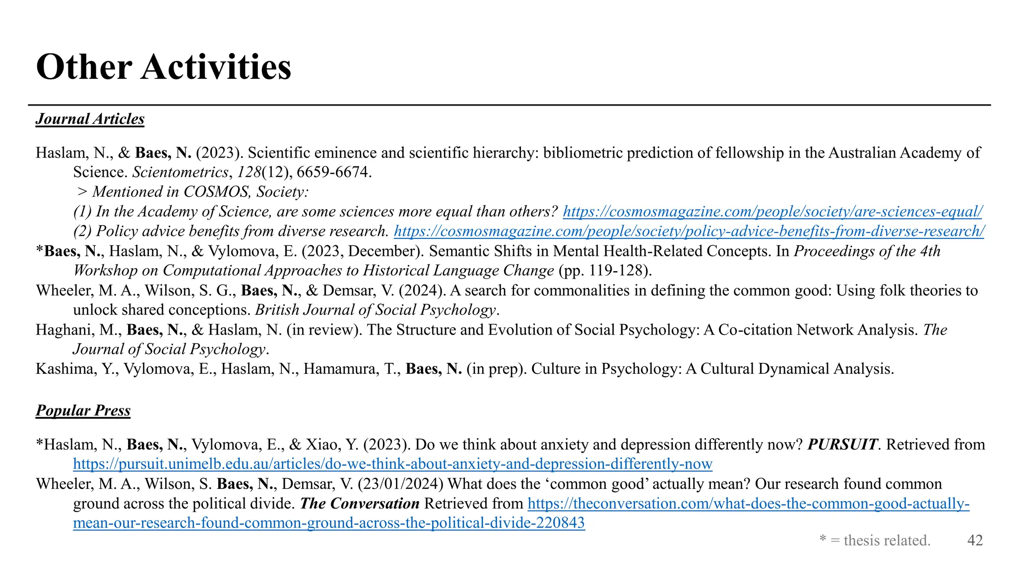 Naomi Baes's PhD Confirmation Presentation: A Multidimensional ...
