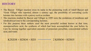 Baeyer villiger oxidation | PPTX