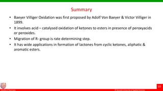 Baeyer villiger oxidation | PPTX