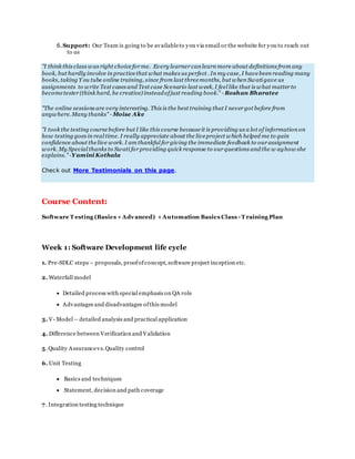 sotware testing curriculum | PDF