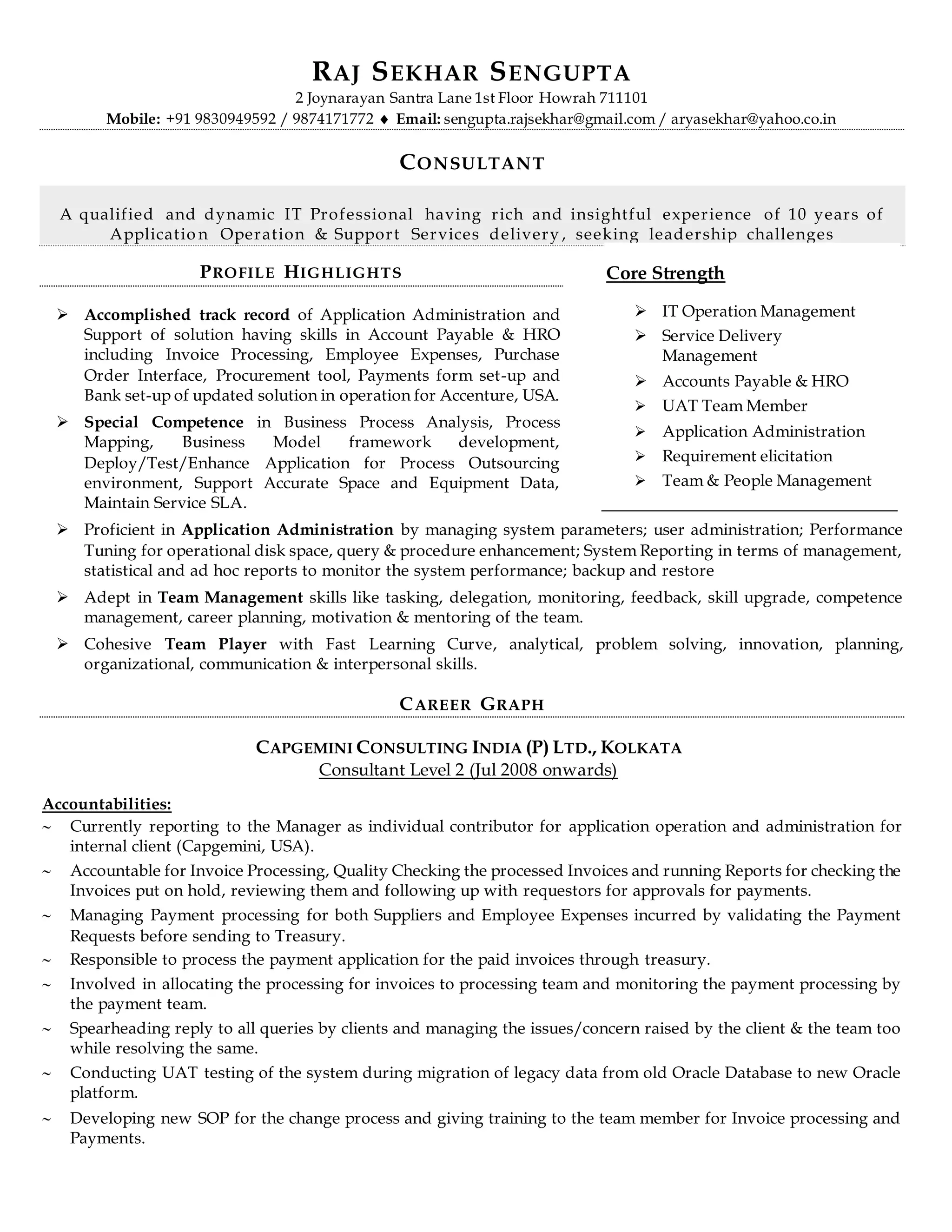 Raj Sekhar Sengupta - Resume -Final - Copy | DOCX