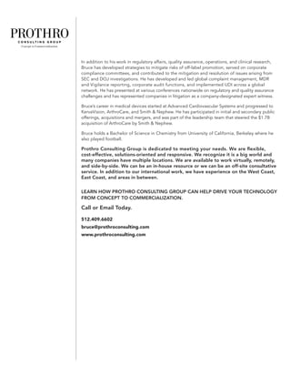 Bruce Prothro Biography | PDF