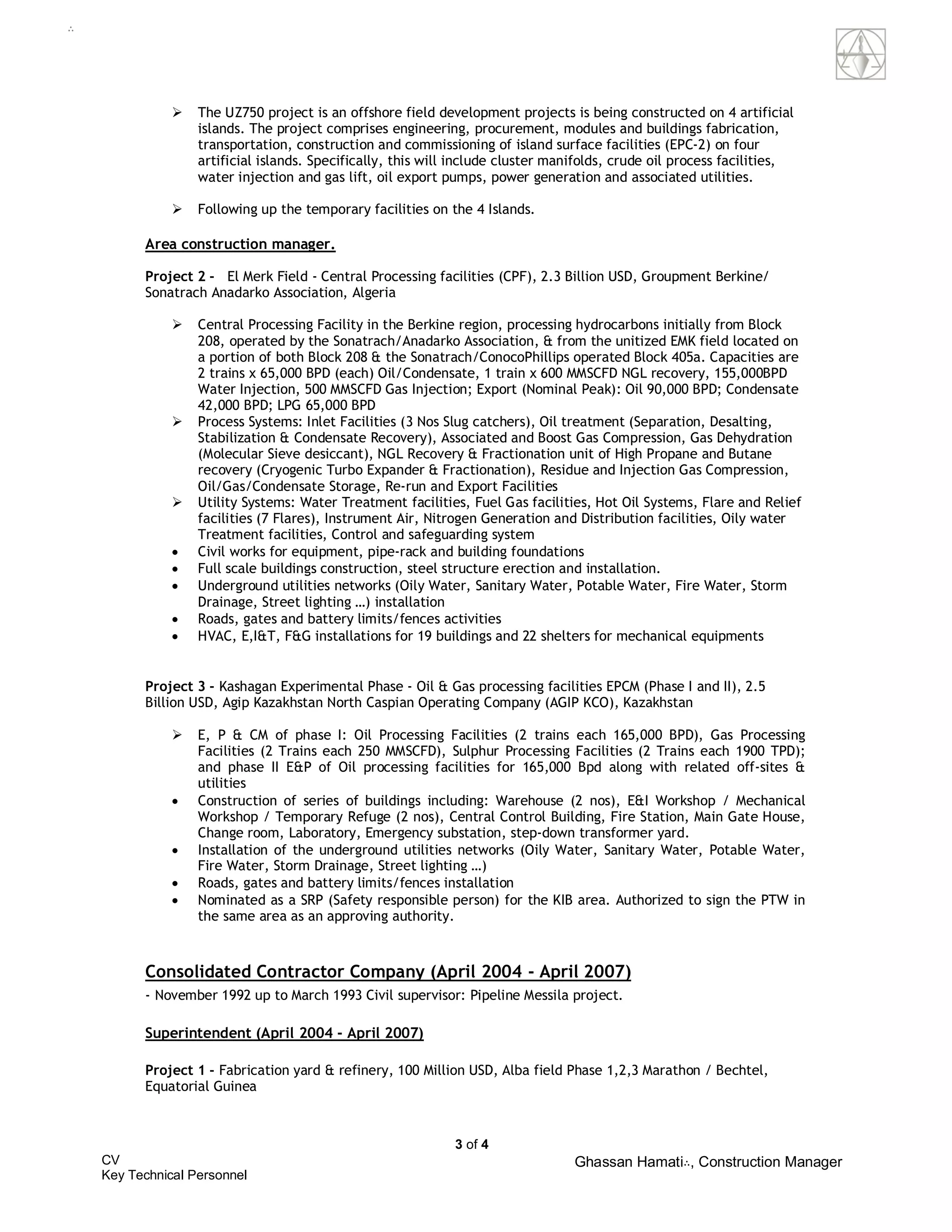 Ghassan Hamati CV April 2016 | PDF