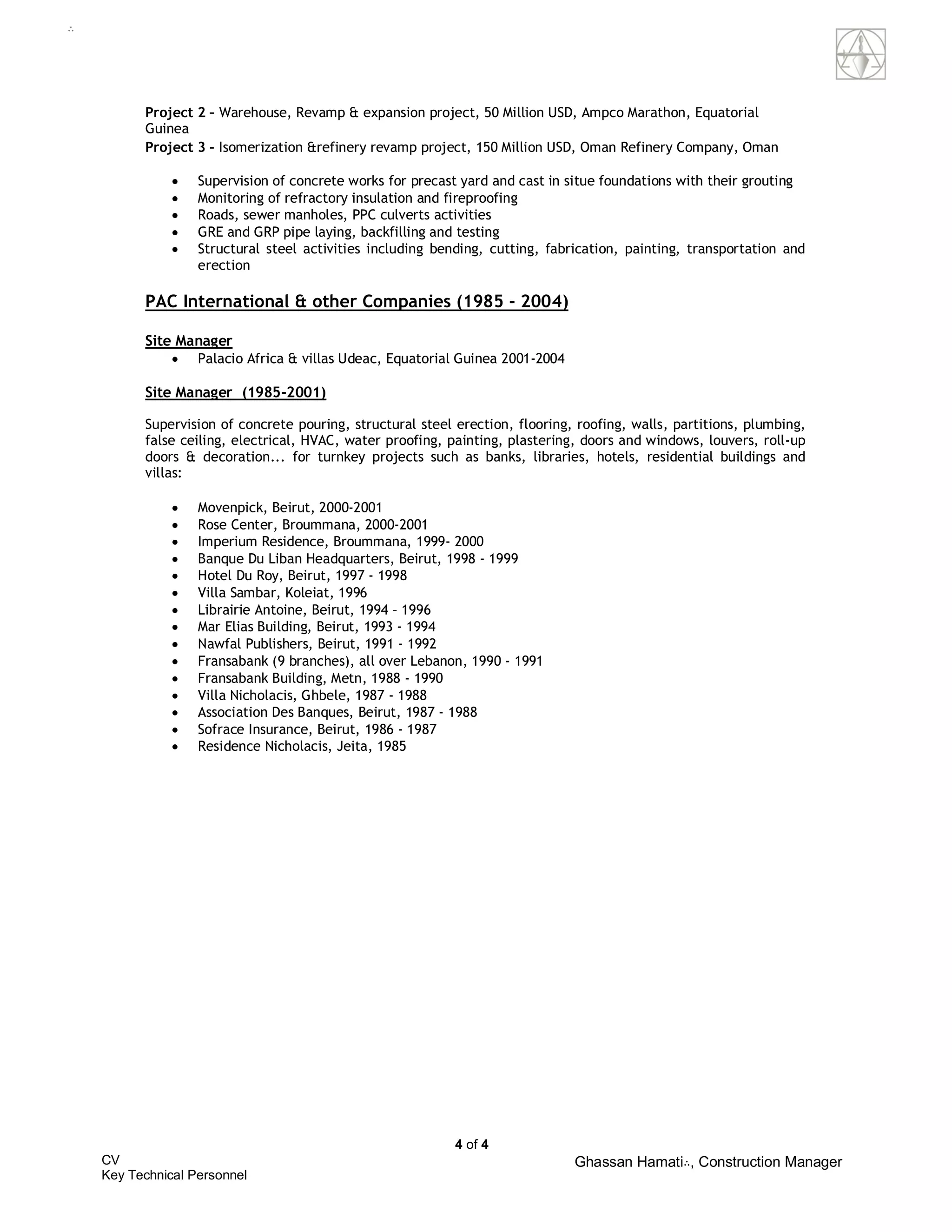 Ghassan Hamati CV April 2016 | PDF