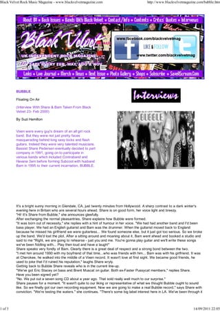 Black Velvet Rock Music Magazine - www.blackvelvetmagazine5 | PDF ...