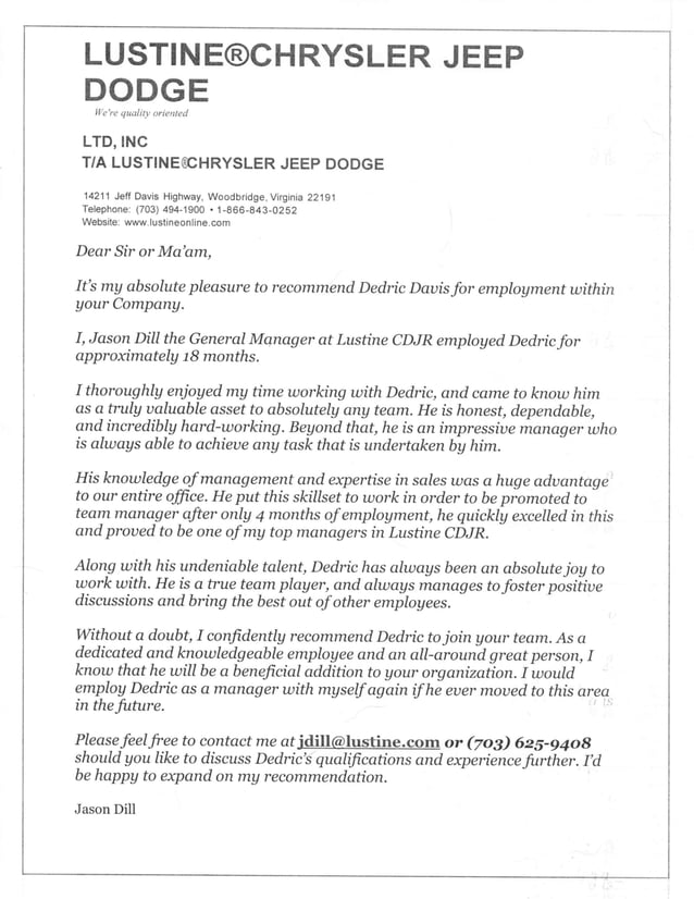 LOR Lustine Jason Dill | PDF