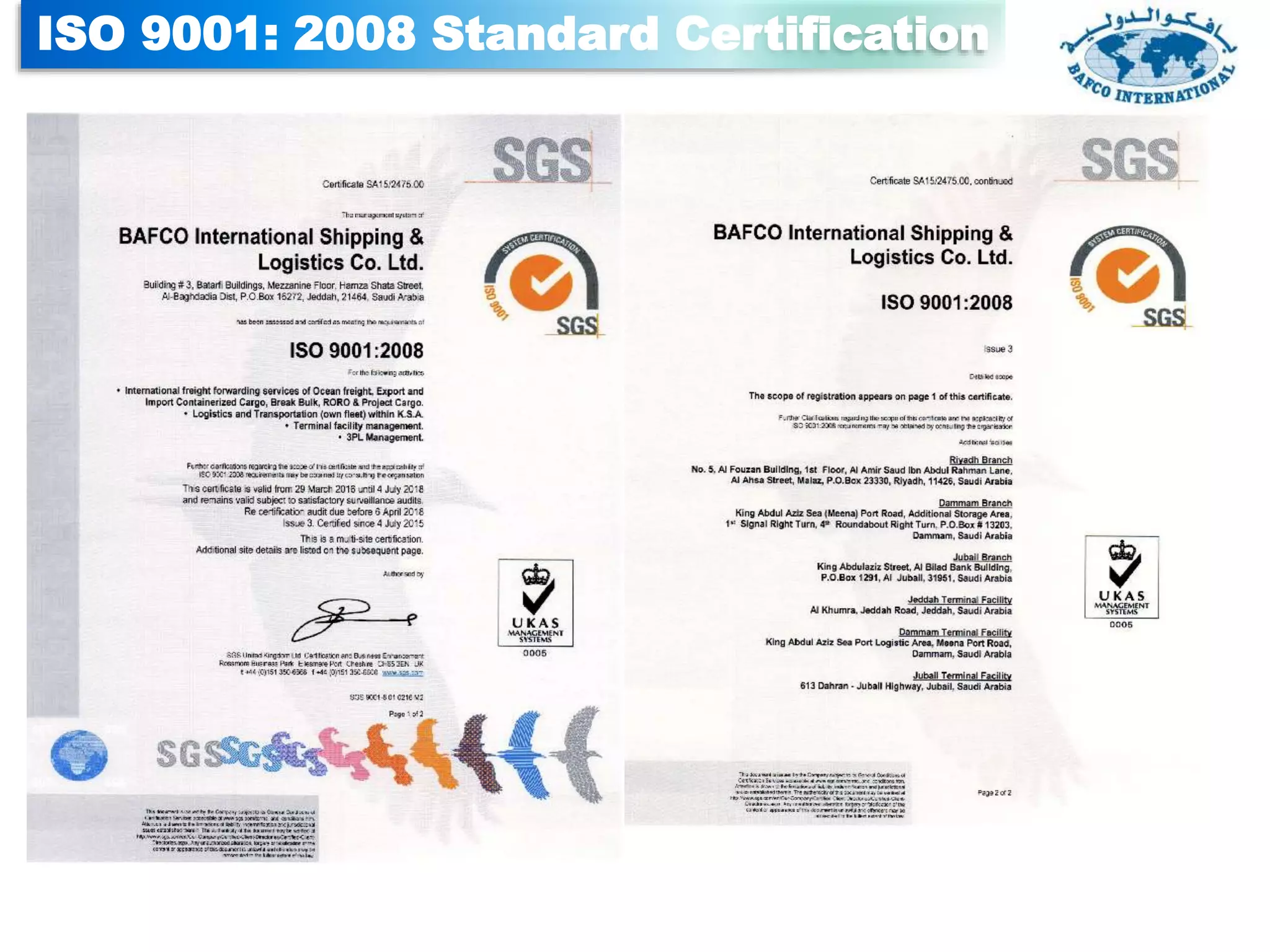 Bafco international presentation | PPT