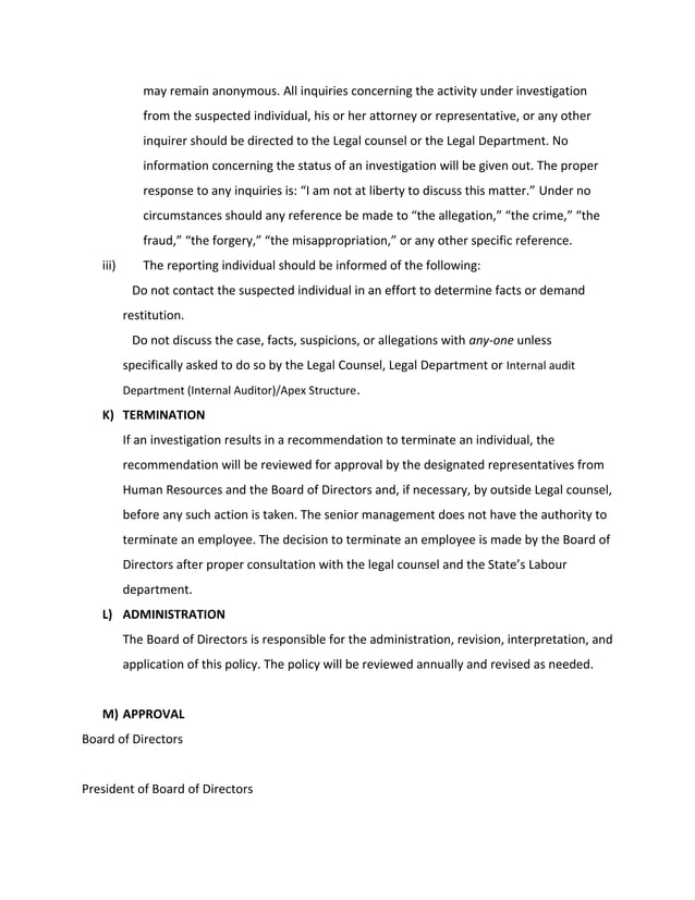 Bafut cooperative credit union fraud policy | DOC | Business Accounting ...