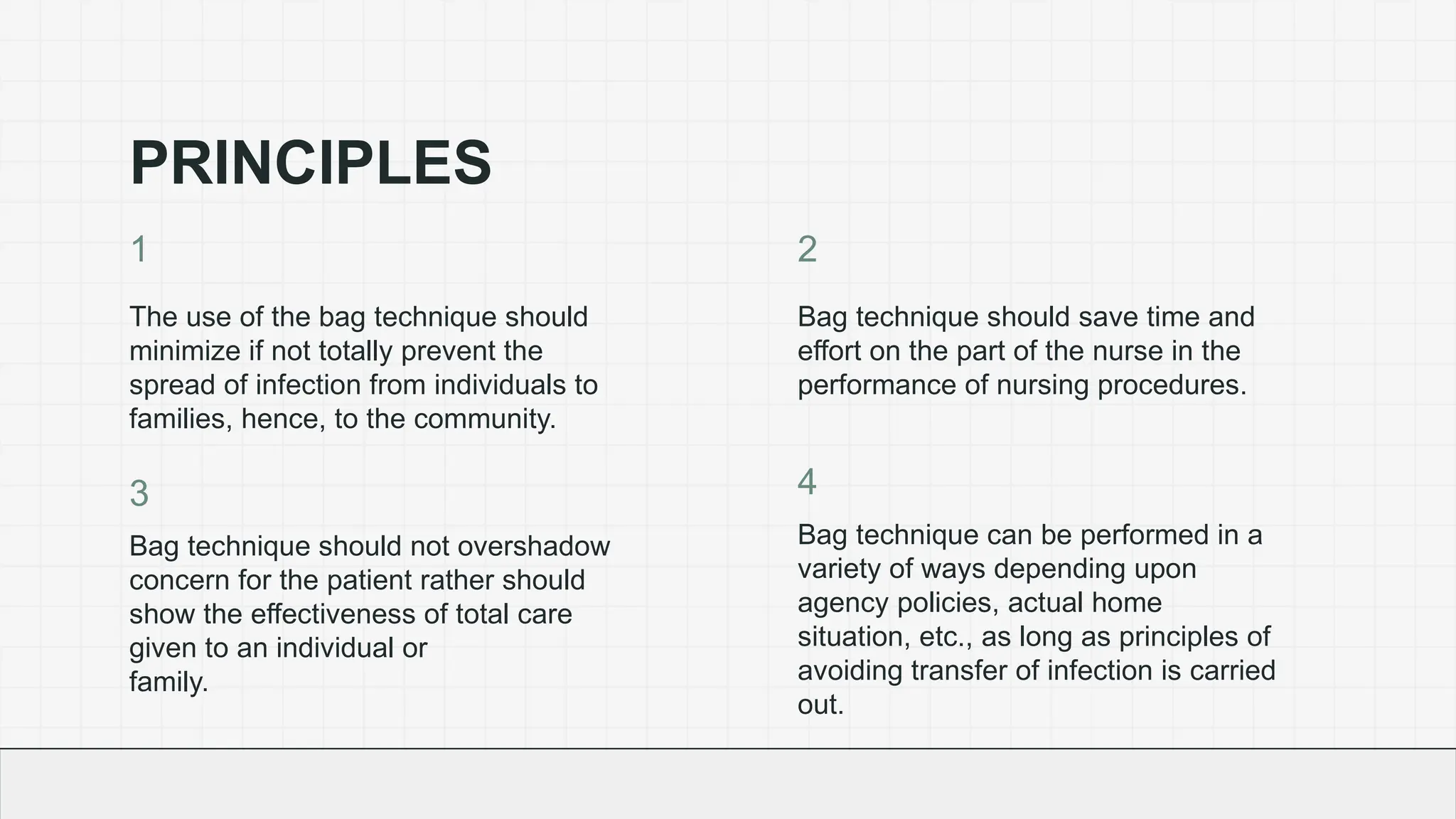 BAG-TECHNIQUE - COMMUNITY HEALTH NURSING | PPTX