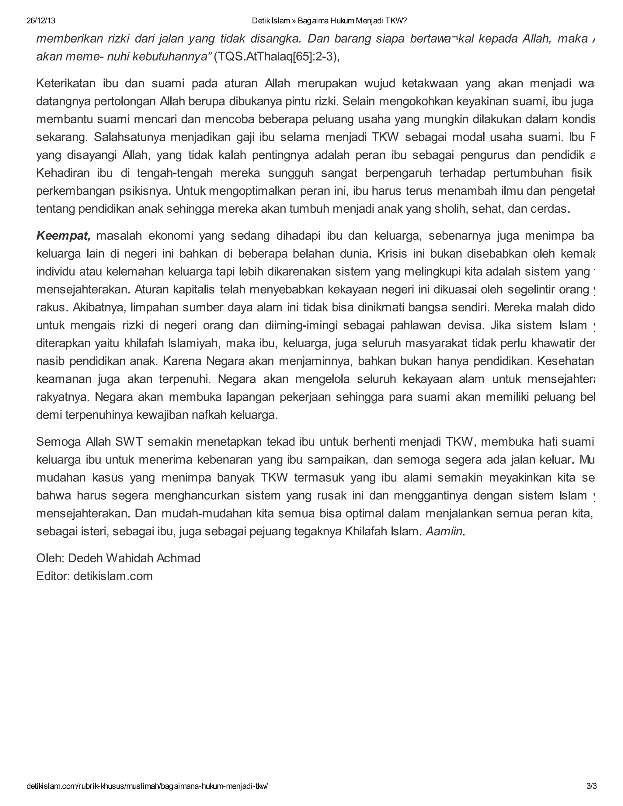 Bagaimana hukum menjadi tkw | PDF