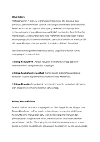 Bagaimana kanak2 belajar matematik | PDF